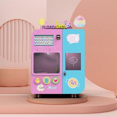 China Multi Language Smart Cotton Candy Maker Remote Control Candy Floss Vending Machine for sale