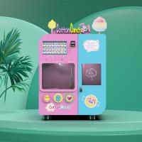 China 36 Flower Fairy Floss Vending Machine Fully Enclosed Pink Blue for sale