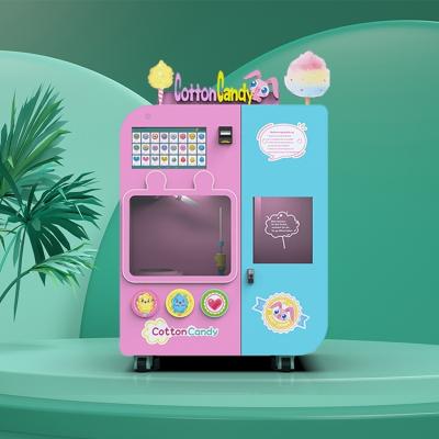 China 36 Flower Fairy Floss Vending Machine Fully Enclosed Pink Blue for sale