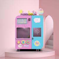 China Marshmallow Making Candy Floss Vending Machine Pink 220V Bill Pay for sale