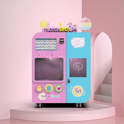 China Marshmallow Making Candy Floss Vending Machine Pink 220V Bill Pay for sale