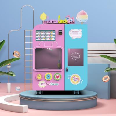 China 220V Blue Intelligent Vending Flower Cotton Candy Machine for sale