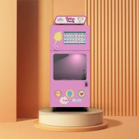 China Pink Automatic Cotton Candy Vending Machine Wireless Remote Smart Cotton Candy Maker for sale