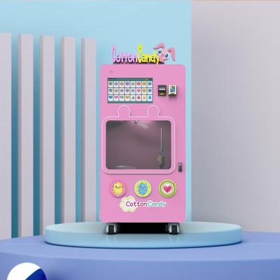 China Small Automatically Candy Floss Vending Machine Double Nozzle Coin Bill Credit card for sale