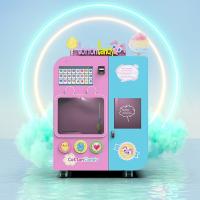 China 240v Fairy Floss Vending Machine 650mm long For Shopping Mall Remote Ad Update for sale