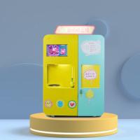 China Outdoor Robot Cotton Candy Vending Machine Yellow Bill Payment for sale