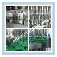 China Automatic 3-in-1 Glass Bottle Juice Filling Machine 2000-3000 BPH Vacuum Filling for sale
