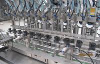 China Rotary Volumetric Filler Detergent Liquid Filling Machine 2000-3000 BPH ISO CE for sale