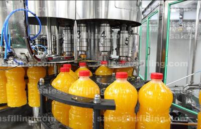 China PET Bottle Orange Juice Filling Machine , Beverage Automatic Bottling Line for sale