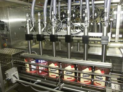 China Automatic Piston Volumetric Filling Machine for Barrels Jars 15000 BPH ISO CE for sale