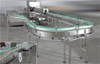 China PET Bottle Industrial Turning Conveyor 200mm Belt Width for Beverage Filling Plant for sale