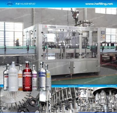 China Glass Bottle Alcohol Filling Machine 3000-12000 BPH CE ISO GMC SGS for sale