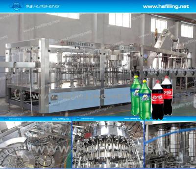 China Small Scale Carbonated Drink Filling Machine 0.2-2L PET Glass Bottle 4000BPH for sale