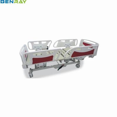 China Linak Motor Manual CPR Backup Batteries 5 Function Electric Hospital Bed for sale