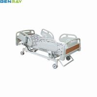 China Four Central Controlled Silent Wheels 5 Function Electric Hospital Bed for sale