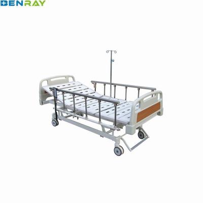 China Detachable 6 Rank Al Alloy Side Rail Three Function Hospital Bed for sale