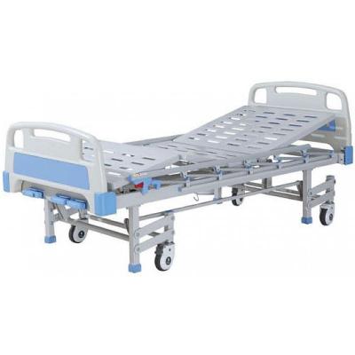 China 4 Part Steel Bedboards 3 Crank Manual Hospital Bed for sale