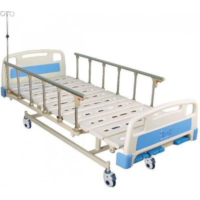 China Four Silent Wheels With Cross Brakes 3 Function Manual Medical Bed for sale