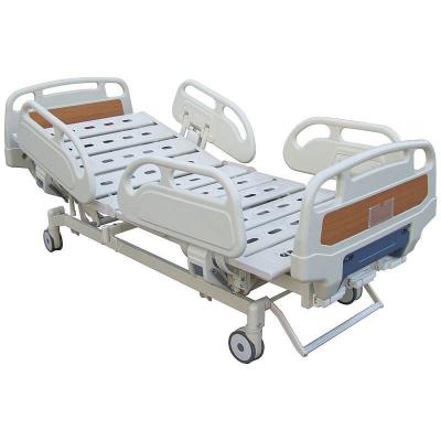 China Steel 10 Part Bedboard 3 Function Manual Adjustable Hospital Beds for sale