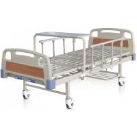 China Manual Two Crank Hospital Bed Four Silent Wheels With Cross Brakes for sale