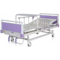 China Four Silent Wheels With Cross Brakes 2 Crank Manual Hospital Bed for sale