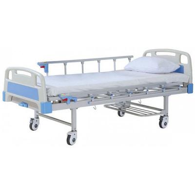 China Backrest Max Upward Angle 70 Degree 1 Crank Manual Hospital Bed for sale