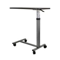 China Portable Over Bed Table with Locking Wheels and Adjustable Height Perfect for Hospital and Home Care for sale