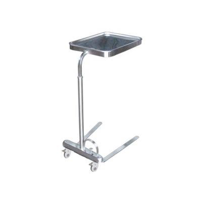 China BR-SOT04 Height Adjustable Hospital Tray Stand With Post Mayo Trolley for sale