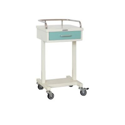 China Hospital Furniture Crash Cart Table Instrument High Quality Medicine Four Wheels Medical Stainless Steel Clinical Trolley for sale