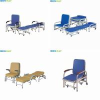 China Foldable Powder-coated Attendant Waiting Chair for sale