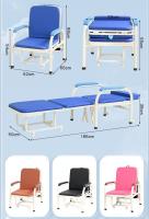 China Foldable Powder-coated Attendant Waiting Chair for sale