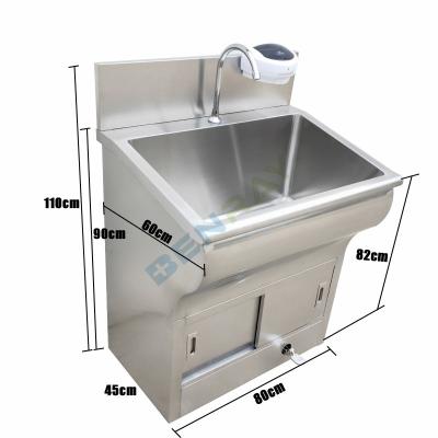China Stainless Steel foot pedal faucet Wash Sink for one Person for sale