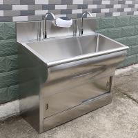 China Stainless Steel Induction faucet Wash Sink for 2 people for sale