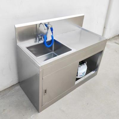 China Stainless Steel Induction faucet Wash Sink for 3 people for sale