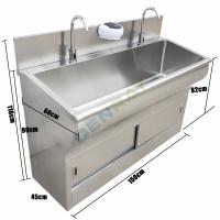 China Stainless Steel Induction faucet Wash Sink for 2 people for sale