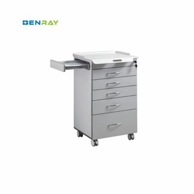 China 5 Drawers Dental Cabinet With Side Tray for sale