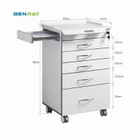 China 5 Drawers Dental Cabinet With Side Tray for sale