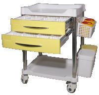 China Hospital Trolley ABS Clinical Trolley With Drawer for sale