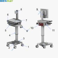 China Hospital Computer Trolley computer cart Doctor workstation computer trolley for sale