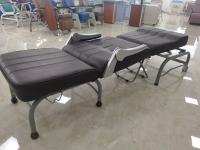 China Folding Ajustable Hospital Luxurios Attendant Chair Officer Rest Bed for sale