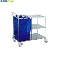 China Hospital Cart For Making Up Bed And Nursing Medical Trolley Trolley for Dirty Clothes with a suspending bag for sale