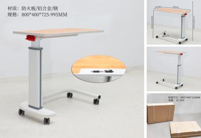 China Mobile Adjustable Hospital Medical over bed table for sale