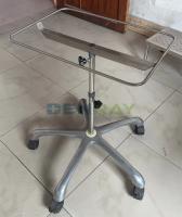 China Mobile Adjustable Stainless Steel Hospital Medical Mayo Table tray cart for sale