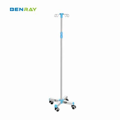 China Mobile movable hospital medical stainless steel iV pole IV stand for sale