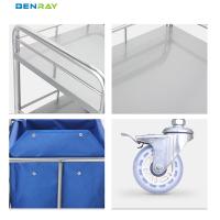 China hospital Stainless steel Dirty linen cart waste utility trolley Hospital Nursing Laundry Trolley for sale