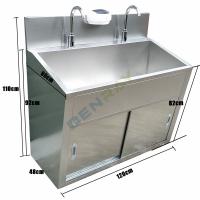 China Stainless Steel Induction faucet Wash Sink for 2 people for sale