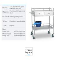 China Stainless Steel Hospital Trolley Medical Cart for sale