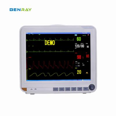 China 15'' Multi-Parameter Patient Monitor Surgical Medical Monitor Portable Patient Monitor for sale