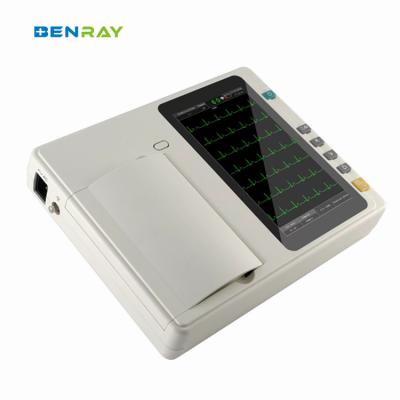 China Portable 12 Lead Electrocardiograph 7 Inch Touch Screen Digital ECG Machine Built-in Rechargeable Battery for sale
