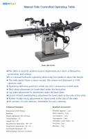 China Surgery Department Eart Renal Orthopaedics Gynecology And Urology Manual hydraulic Side Controlled Operating Table for sale